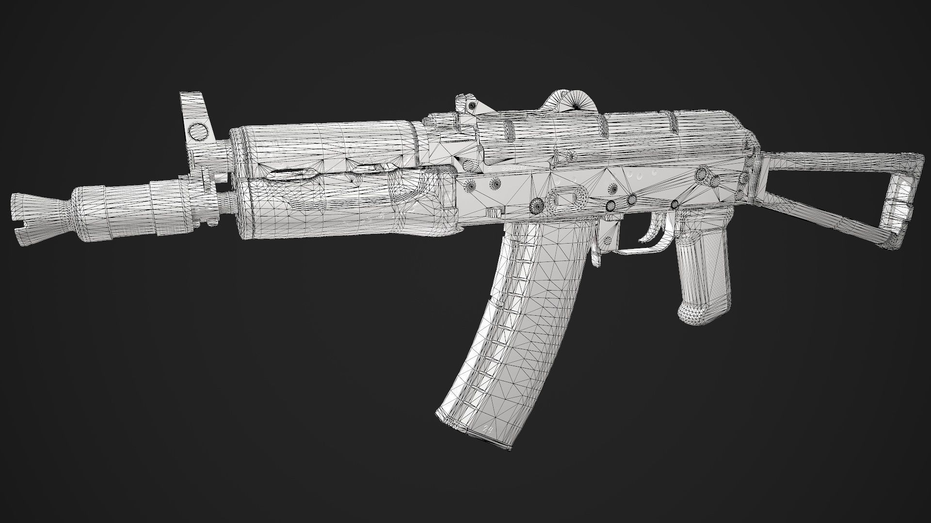 3D model AKS-74U ak - rifle VR / AR / low-poly | CGTrader