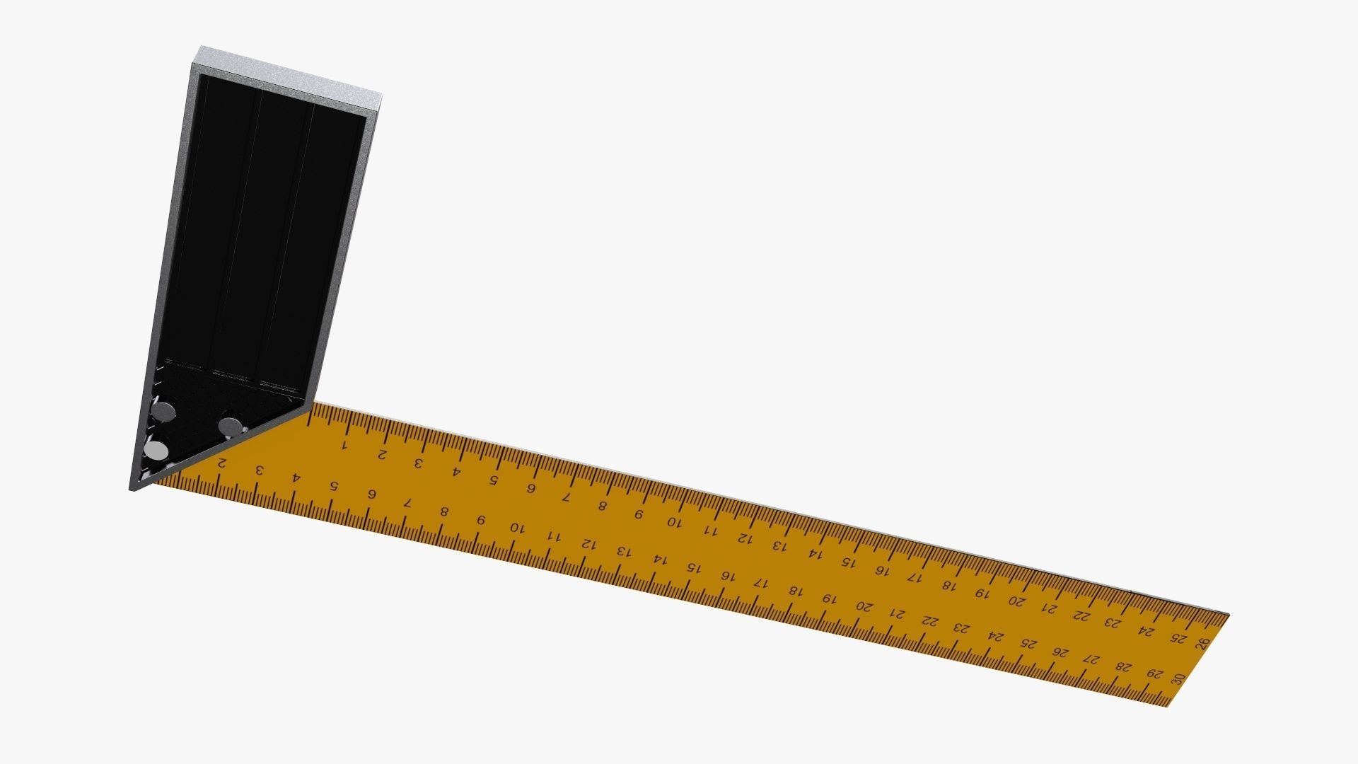 Carpenter ruler L-shape 3D model | CGTrader