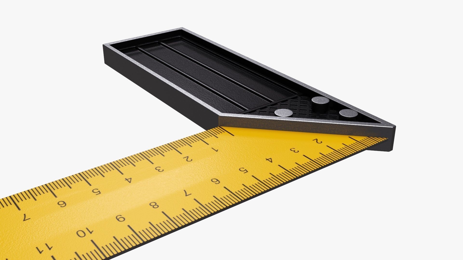 Carpenter ruler L-shape 3D model | CGTrader