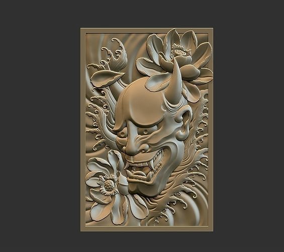 Oni Pendant 3D model 3D printable | CGTrader