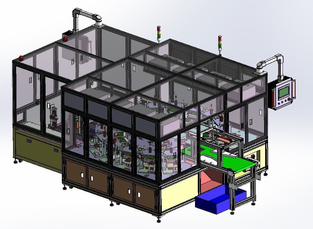 Automatic test production line 3D model | CGTrader