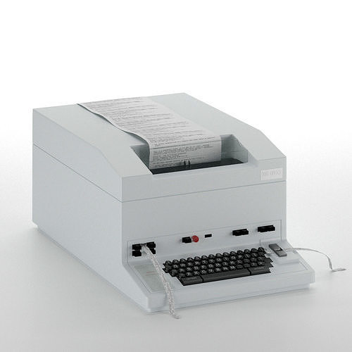 Telex machine 3D model | CGTrader
