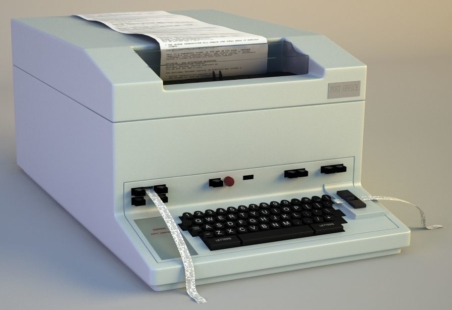 Telex machine 3D model | CGTrader