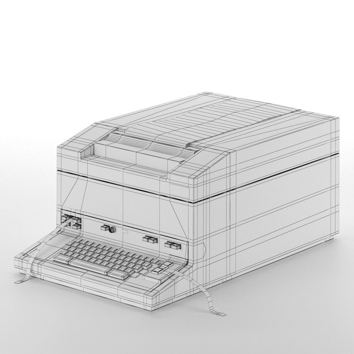Telex machine 3D model | CGTrader