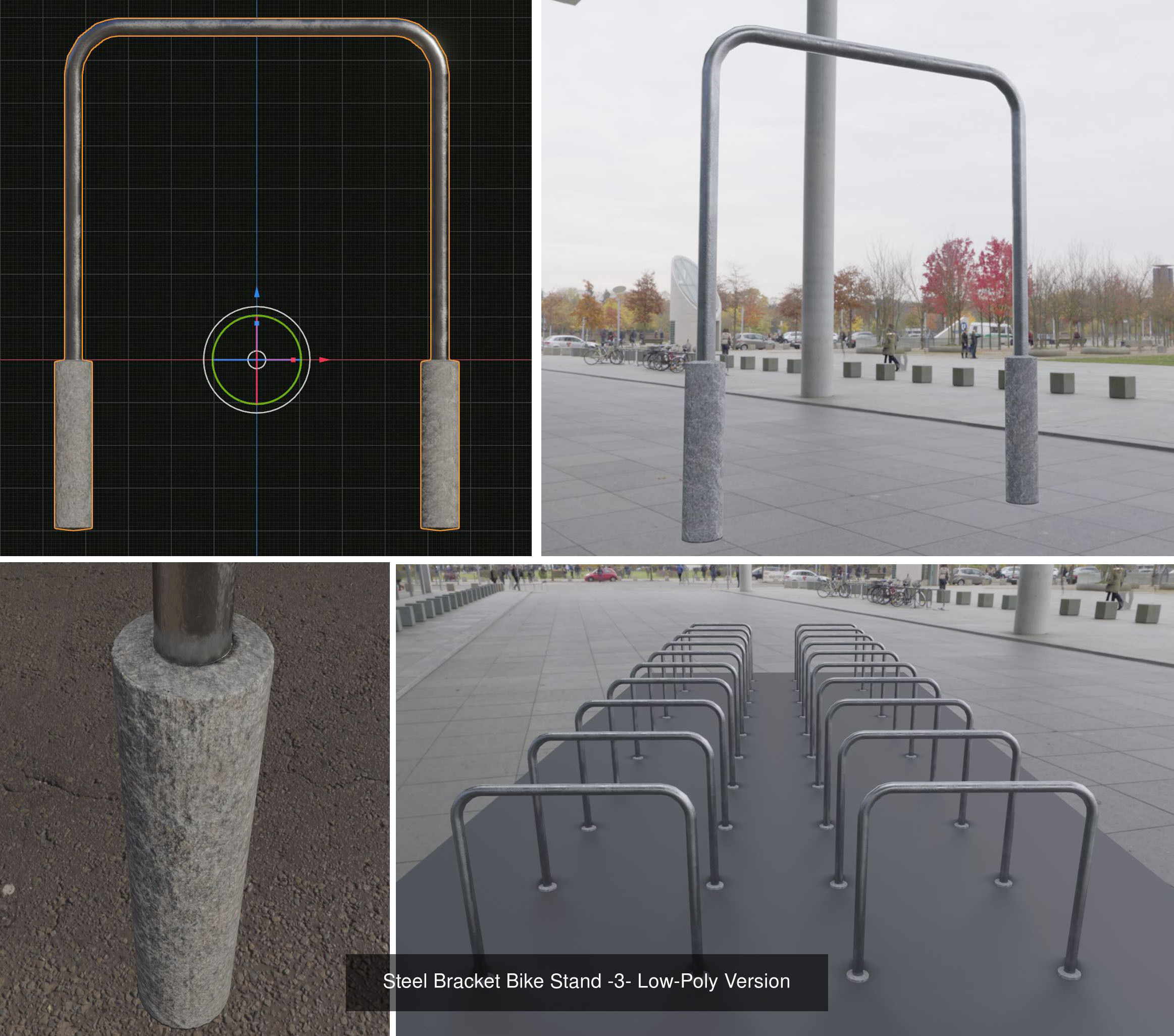 3D Model Collection All Bicycle Stands VR / AR / low-poly | CGTrader
