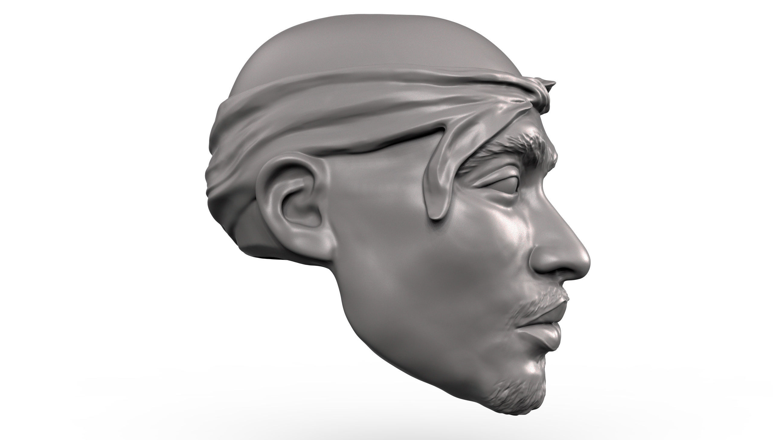 2Pac action figure head portrait 3D model 3D printable | CGTrader