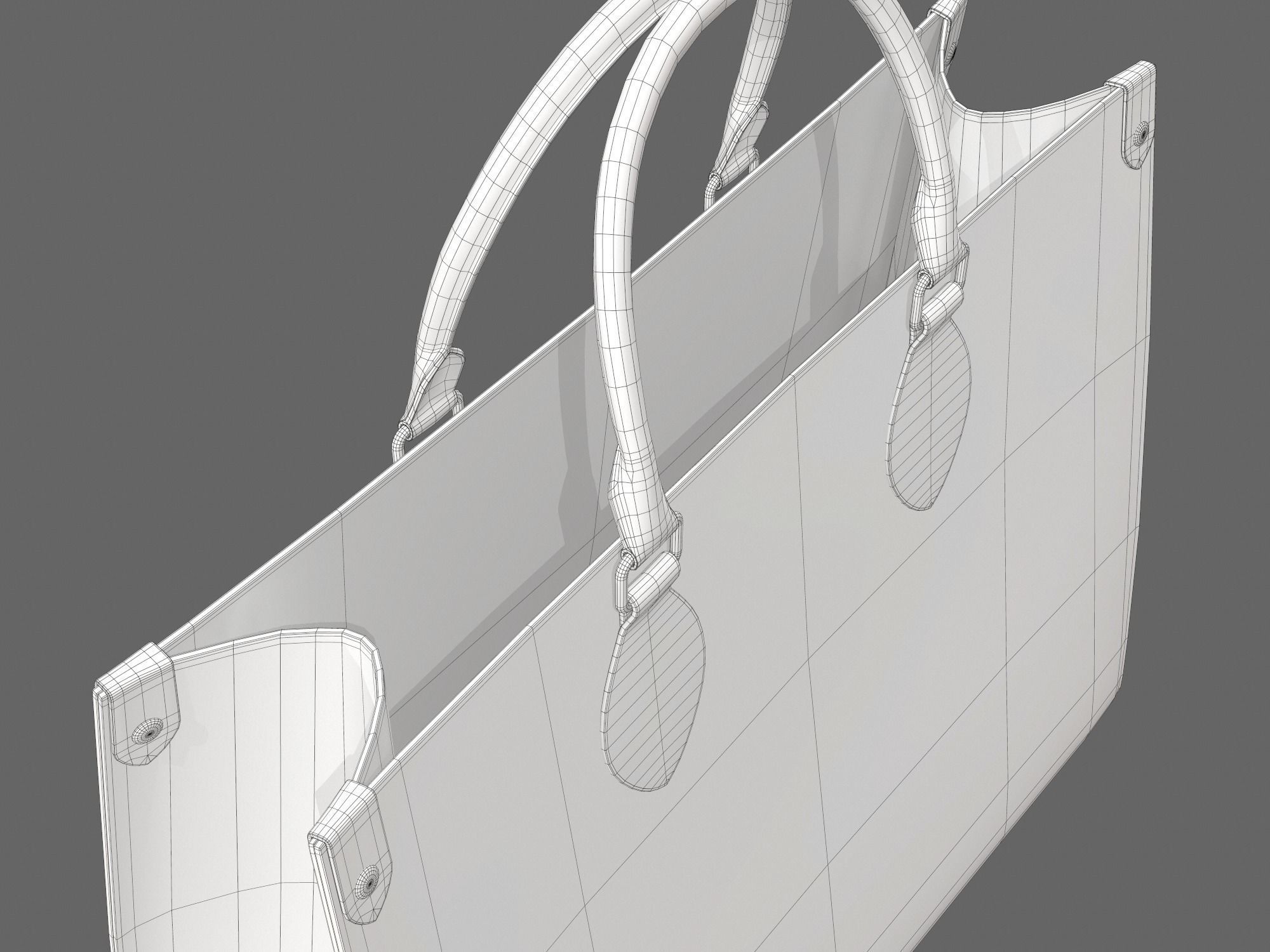 3D model Louis Vuitton Bag Onthego Giant Monogram Blue Bleu VR / AR ...