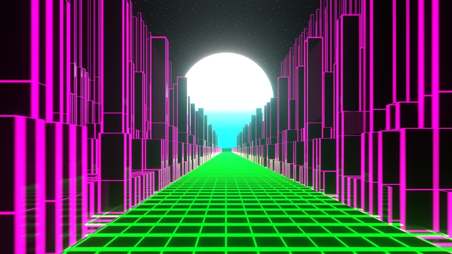 Synthwave Retrowave Vaporwave Animated free 3D model animated | CGTrader