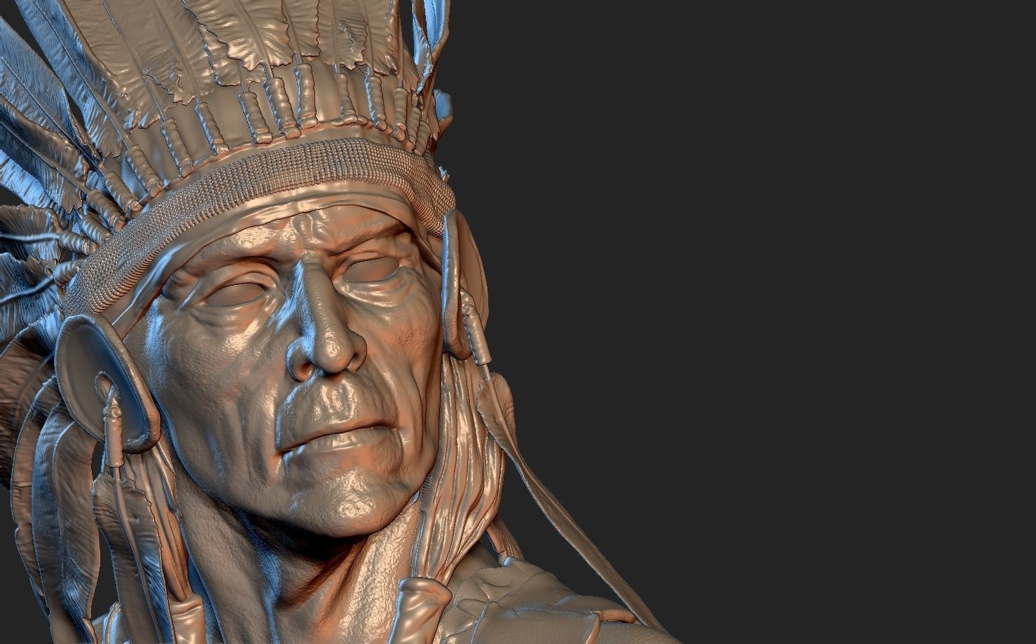 Native American Proud 3D model 3D printable | CGTrader