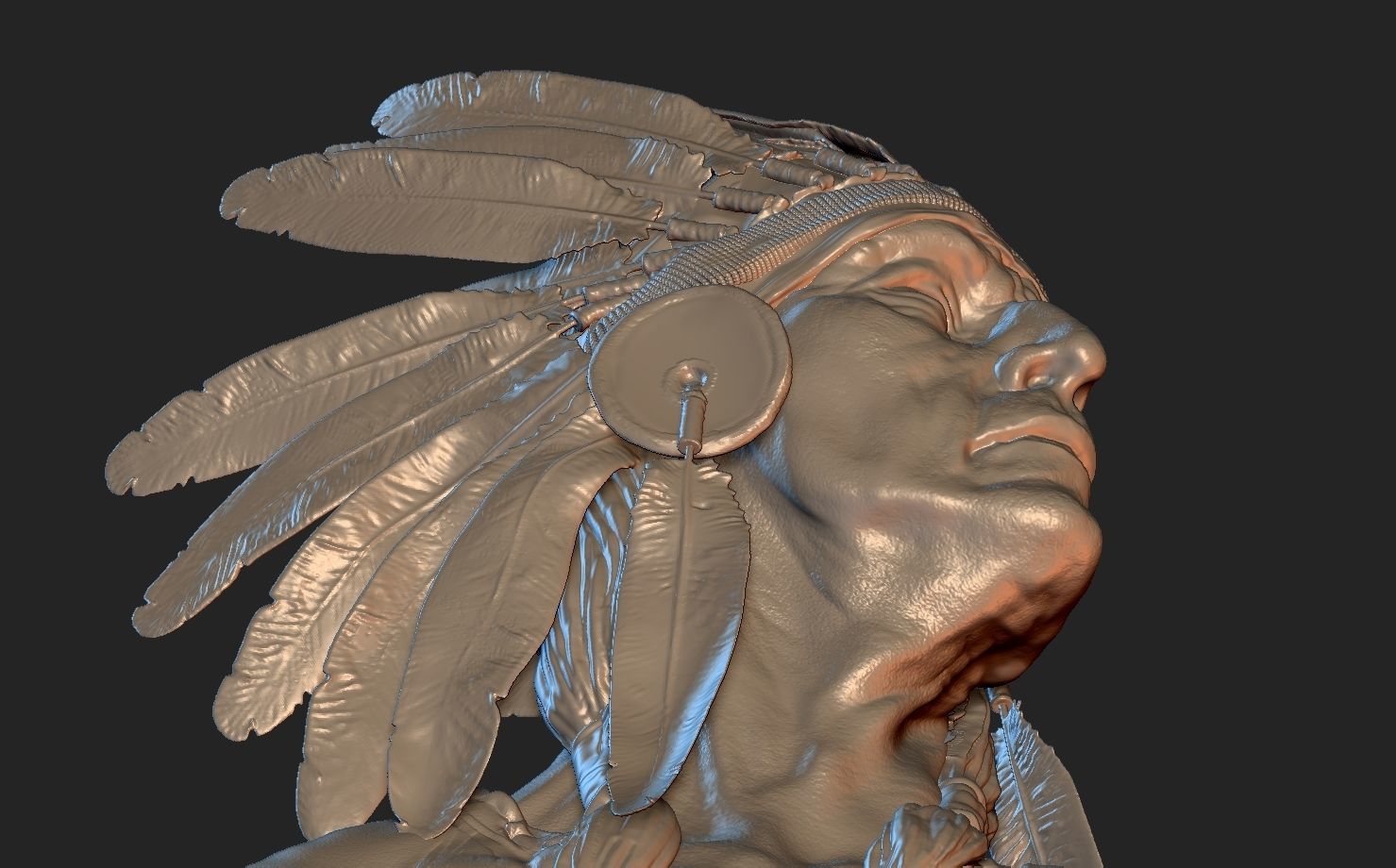 Native American Proud 3D model 3D printable | CGTrader