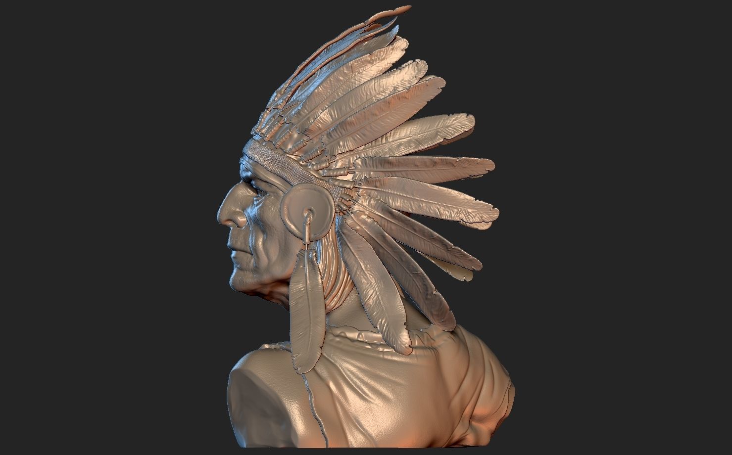 Native American Proud 3D model 3D printable | CGTrader
