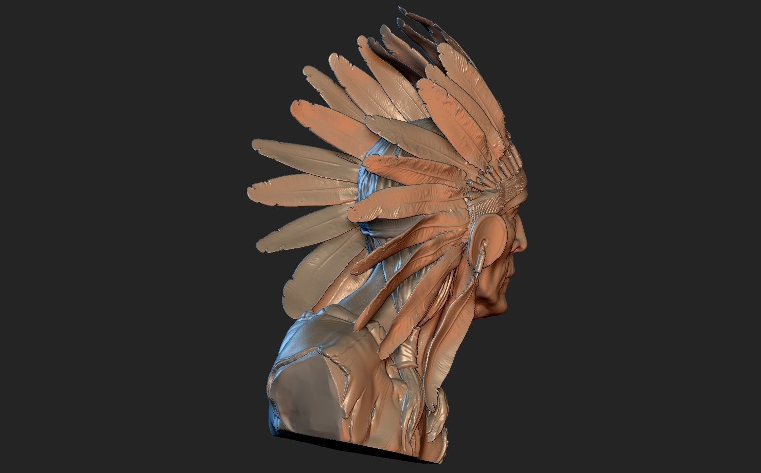 Native American Proud 3D model 3D printable | CGTrader