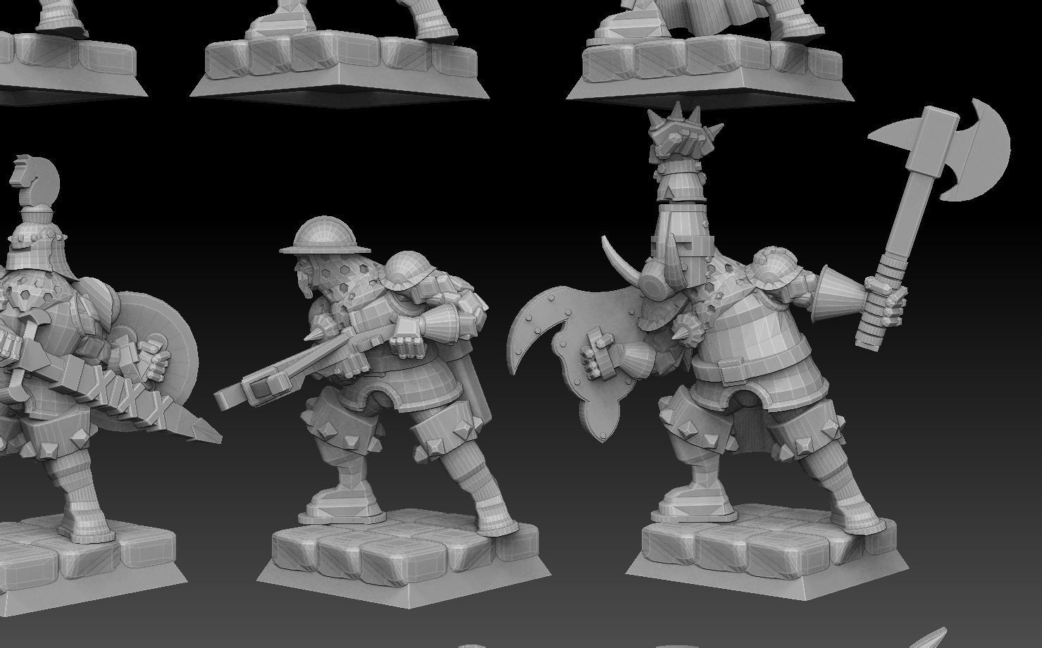 Medieval Knights Megapack 3D model 3D printable | CGTrader
