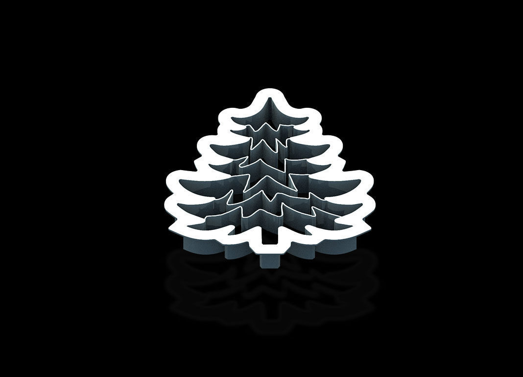 Cookie cutter christmas tree 3D model 3D printable | CGTrader
