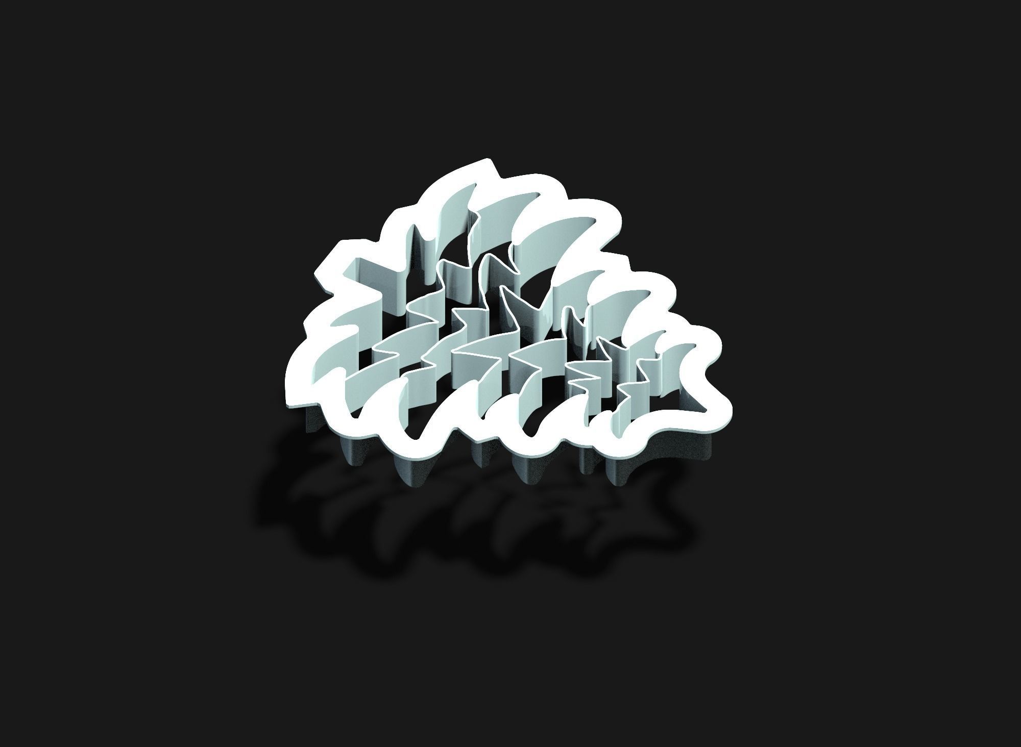 Cookie cutter christmas tree 3D model 3D printable | CGTrader