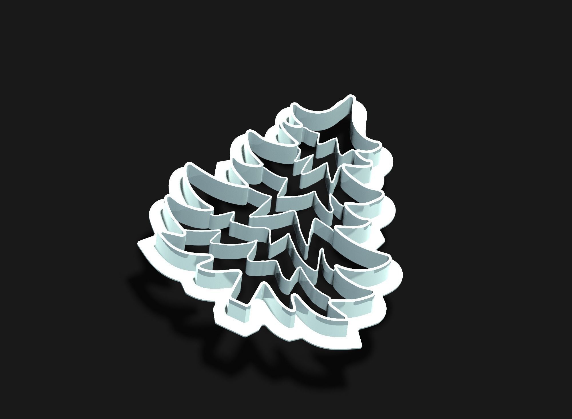 Cookie cutter christmas tree 3D model 3D printable | CGTrader