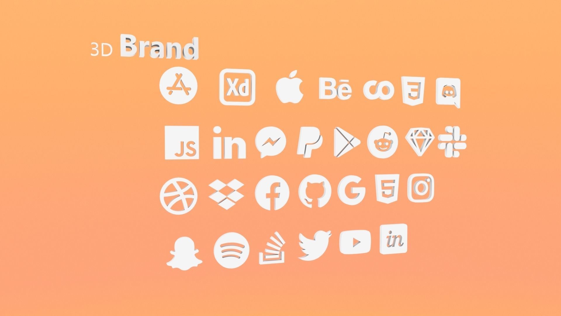 3D Brand Logos free VR / AR / low-poly 3D model | CGTrader