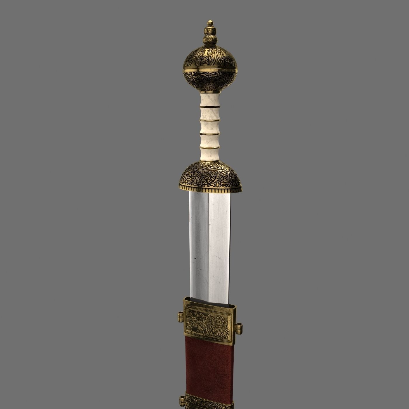 3D model Roman sword with scabbard VR / AR / low-poly | CGTrader