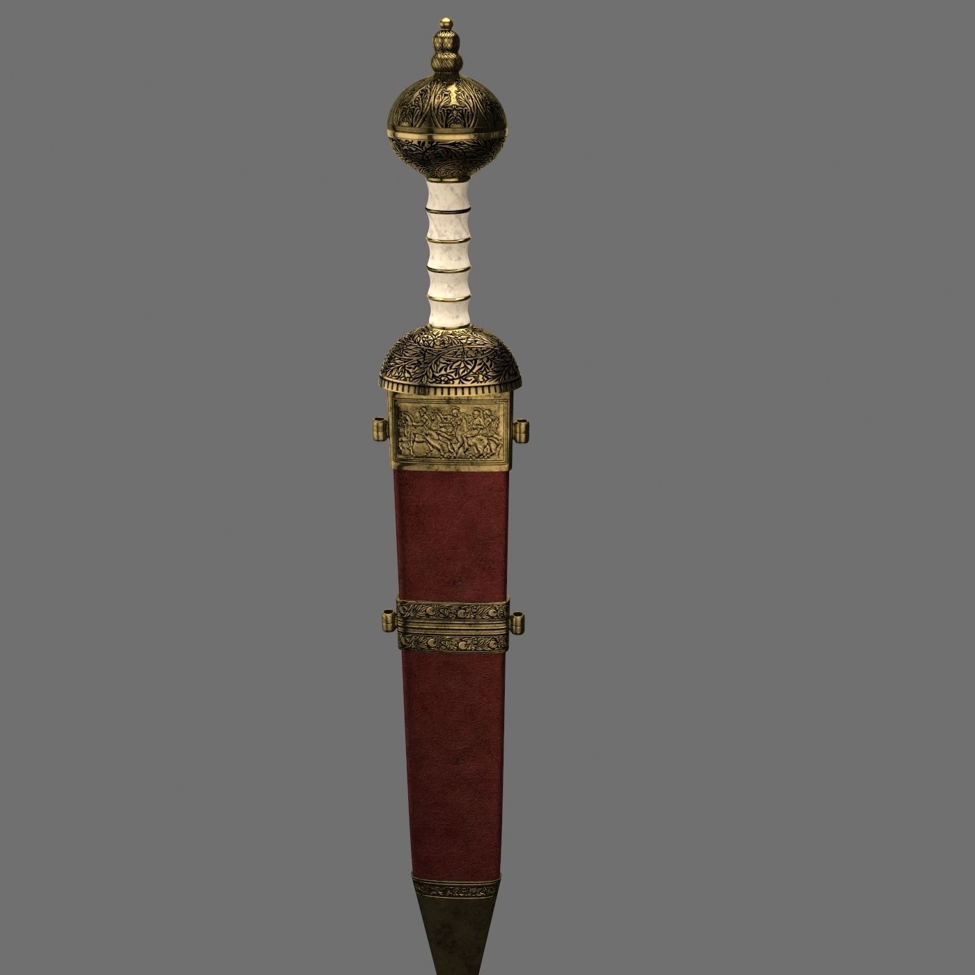 3D model Roman sword with scabbard VR / AR / low-poly | CGTrader