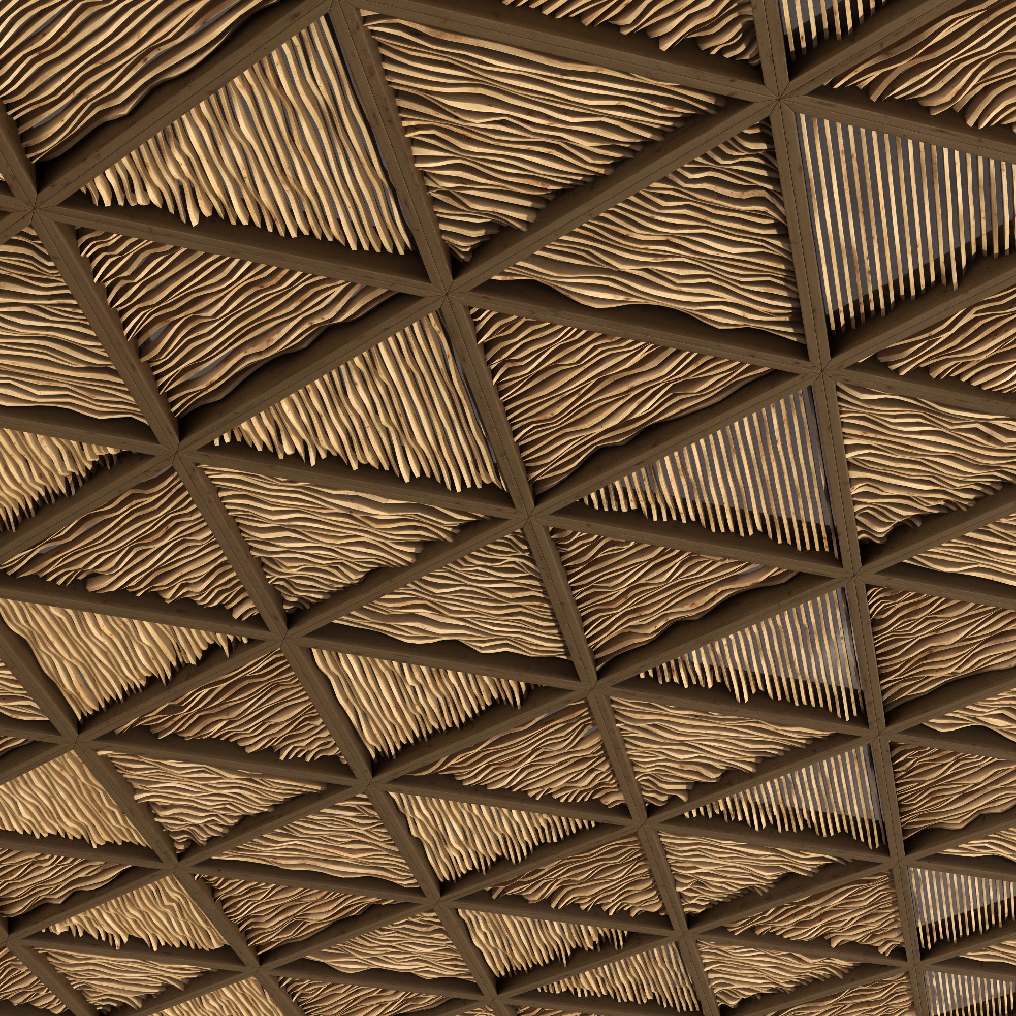 Ceiling parametric Triangle n1 3D model | CGTrader