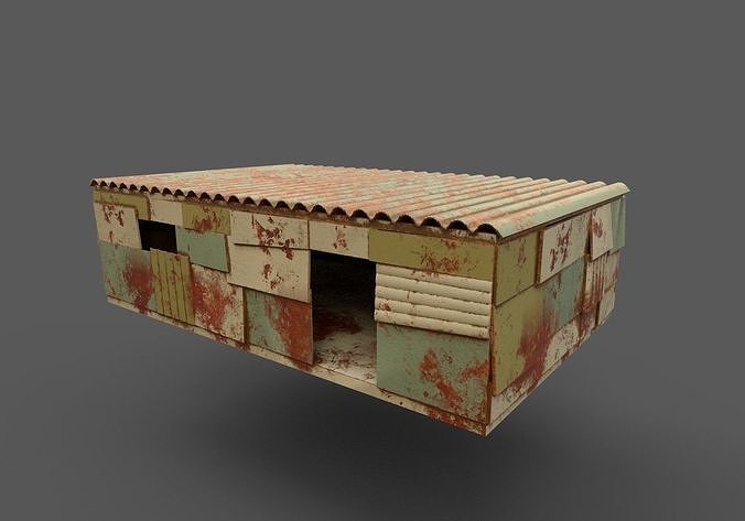 3D model rusty shed VR / AR / low-poly | CGTrader