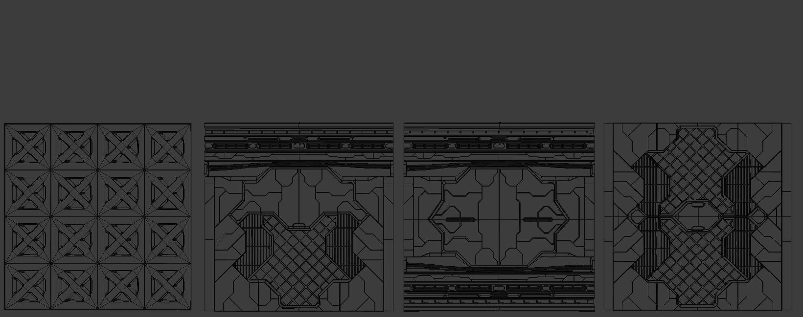 3D model Trim Sheets Sci Fi VR / AR / low-poly | CGTrader