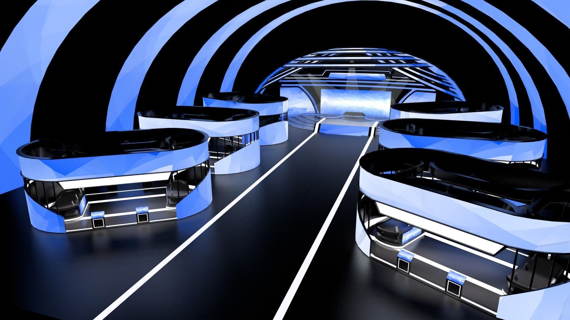 Virtual Stage 3d Model 3D model | CGTrader