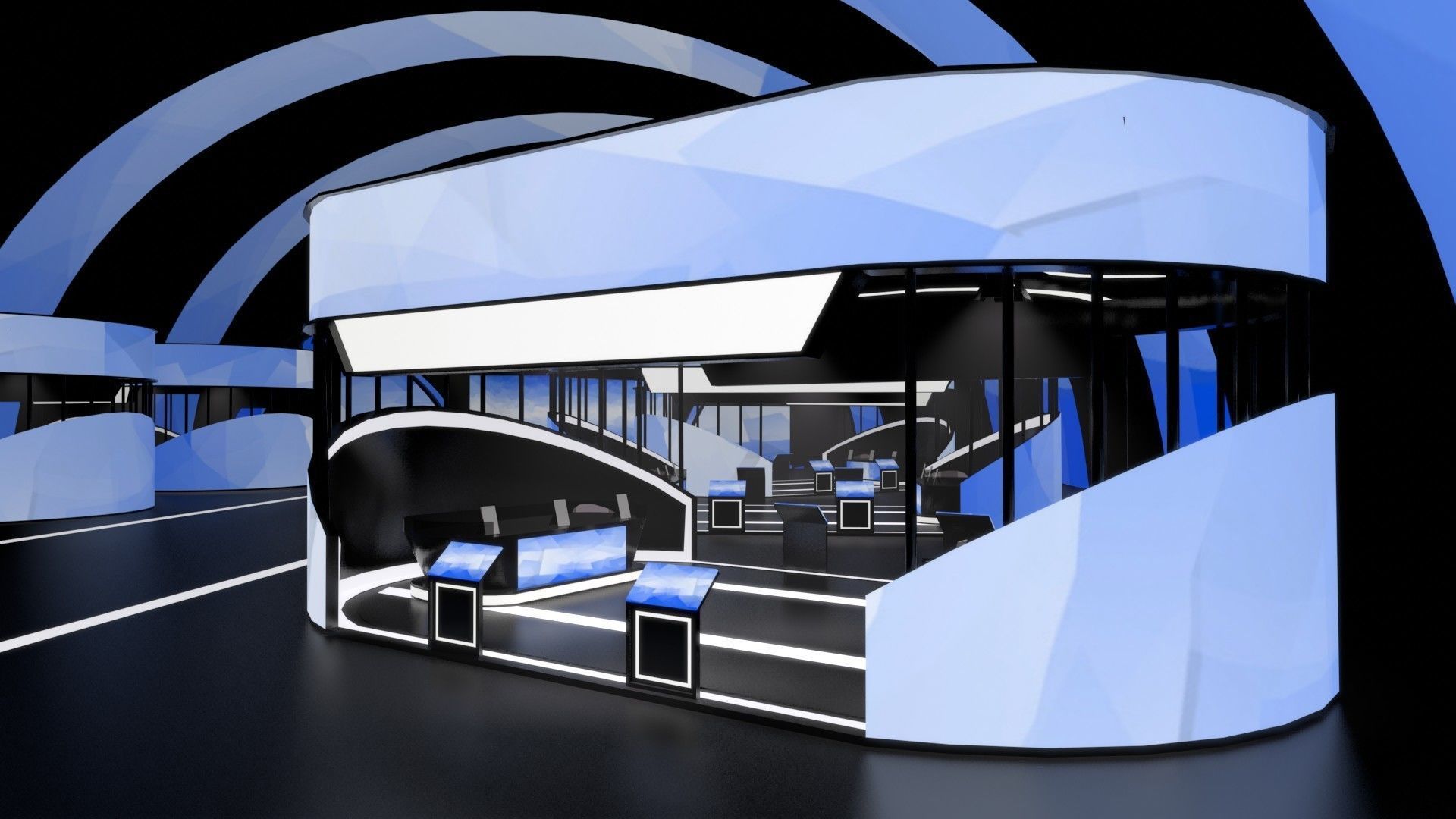 Virtual Stage 3d Model 3D model | CGTrader