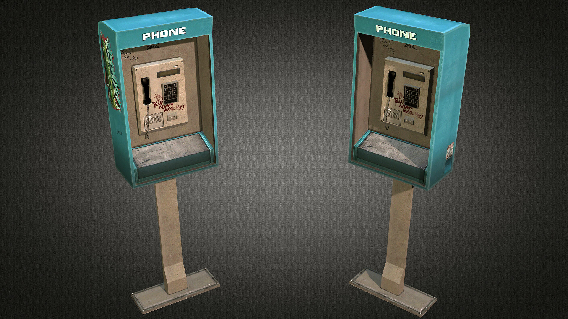 3D model Phonebooth 01 VR / AR / low-poly | CGTrader