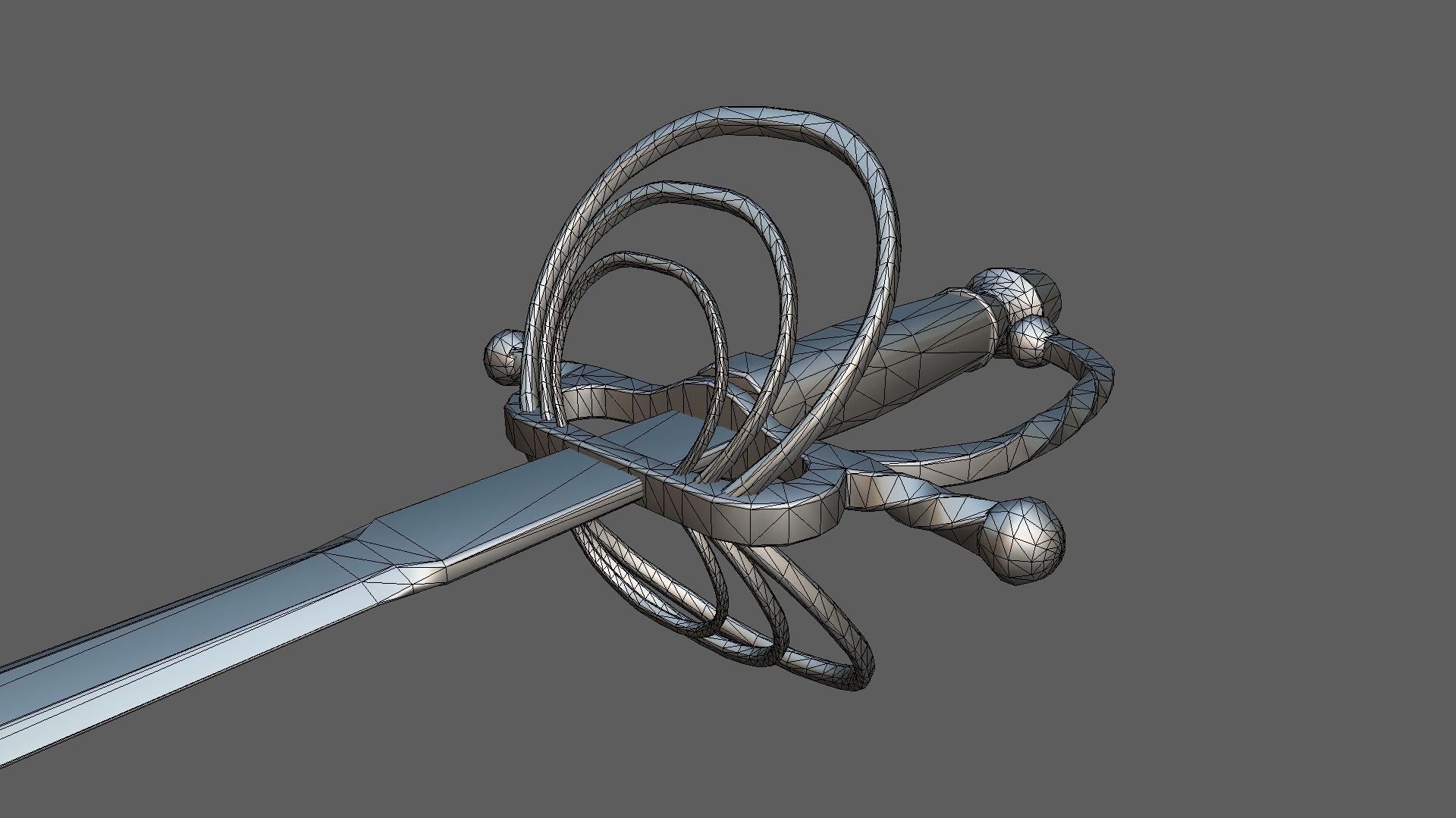 3D model Clamshell Rapier VR / AR / low-poly | CGTrader