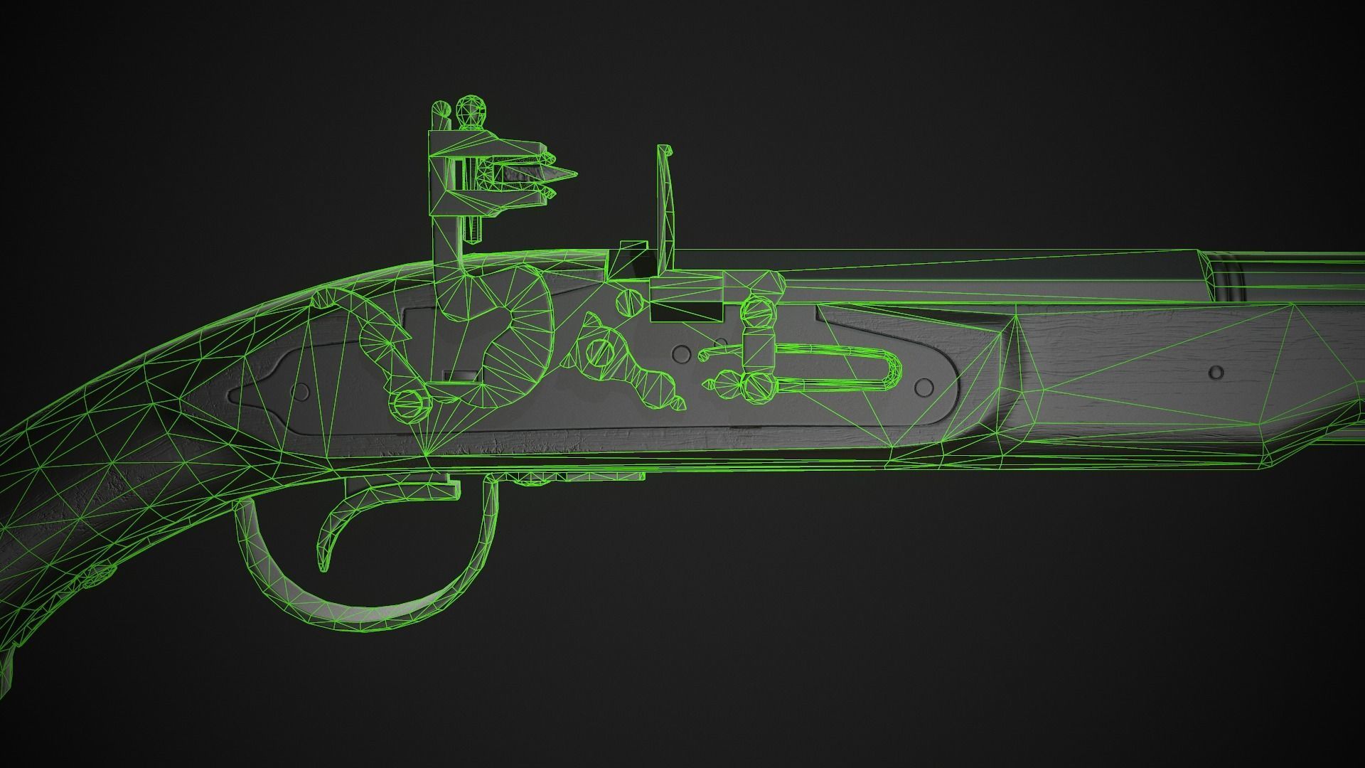 3D model Flintlock Pistol 01 Classic VR / AR / low-poly | CGTrader