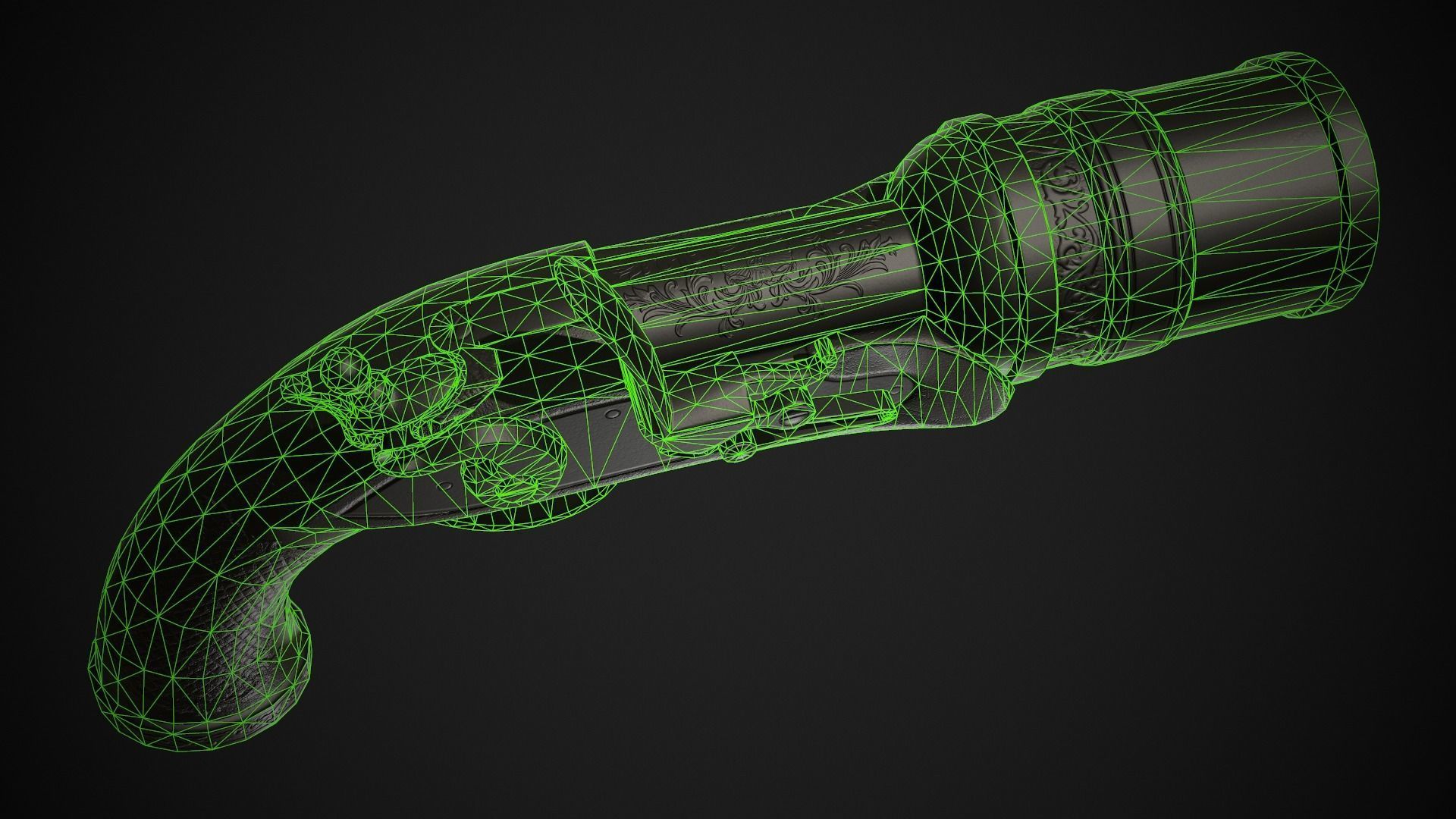 3D model Flintlock Grenade Launcher 01 Classic VR / AR / low-poly ...