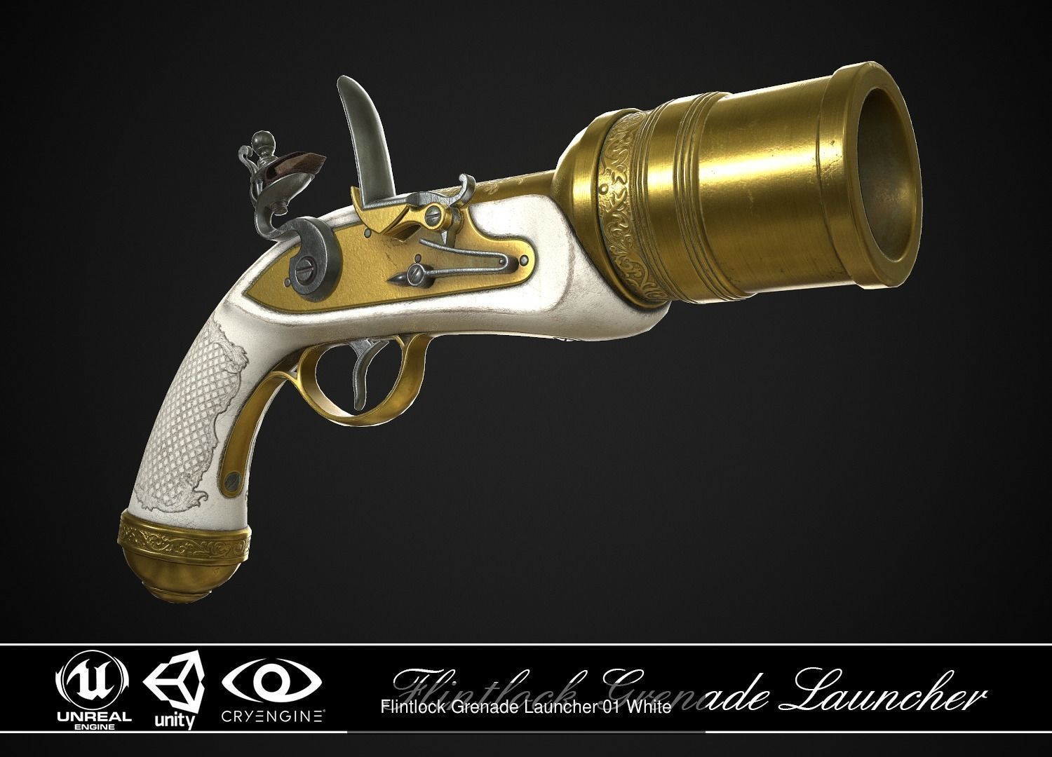 Flintlock Grenade Launcher 01 - 3 skins 3D Model Collection | CGTrader