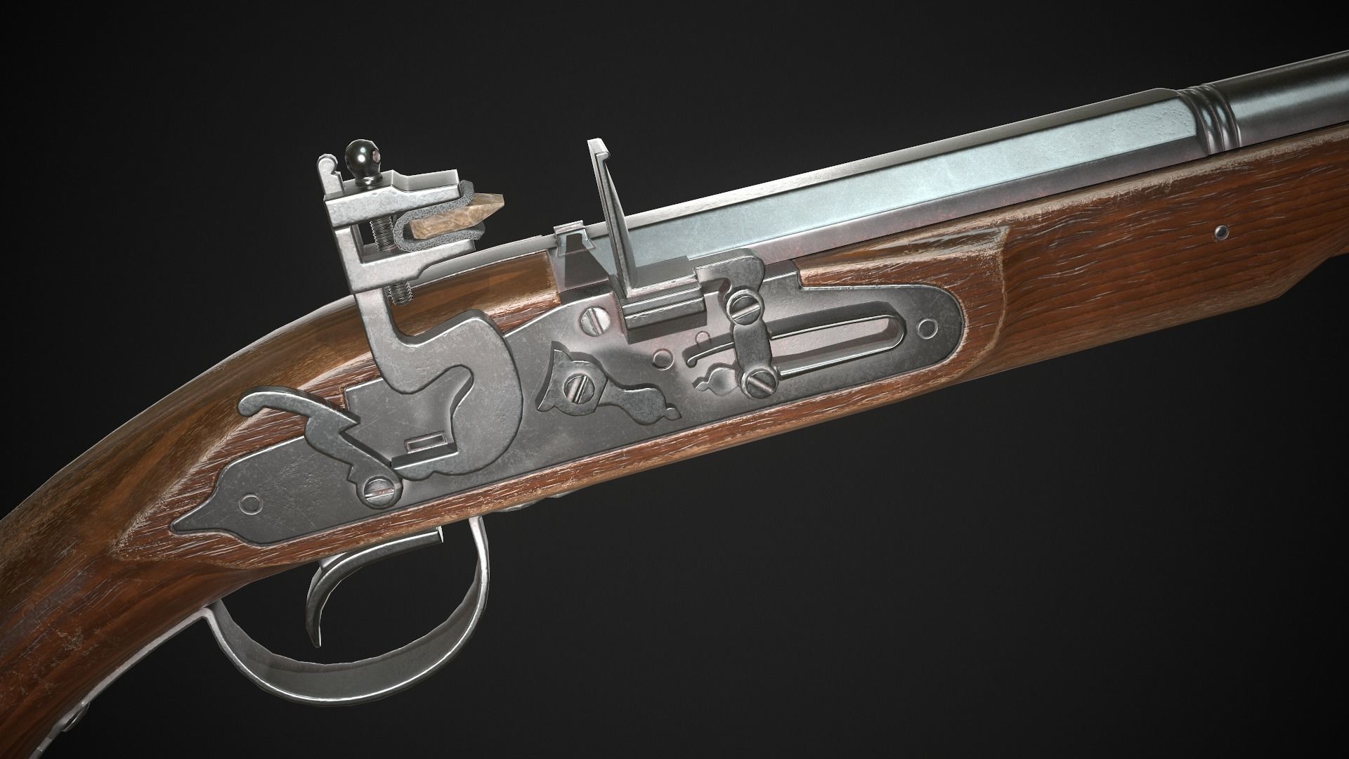 Flintlock Guns Collection VR / AR / low-poly | CGTrader
