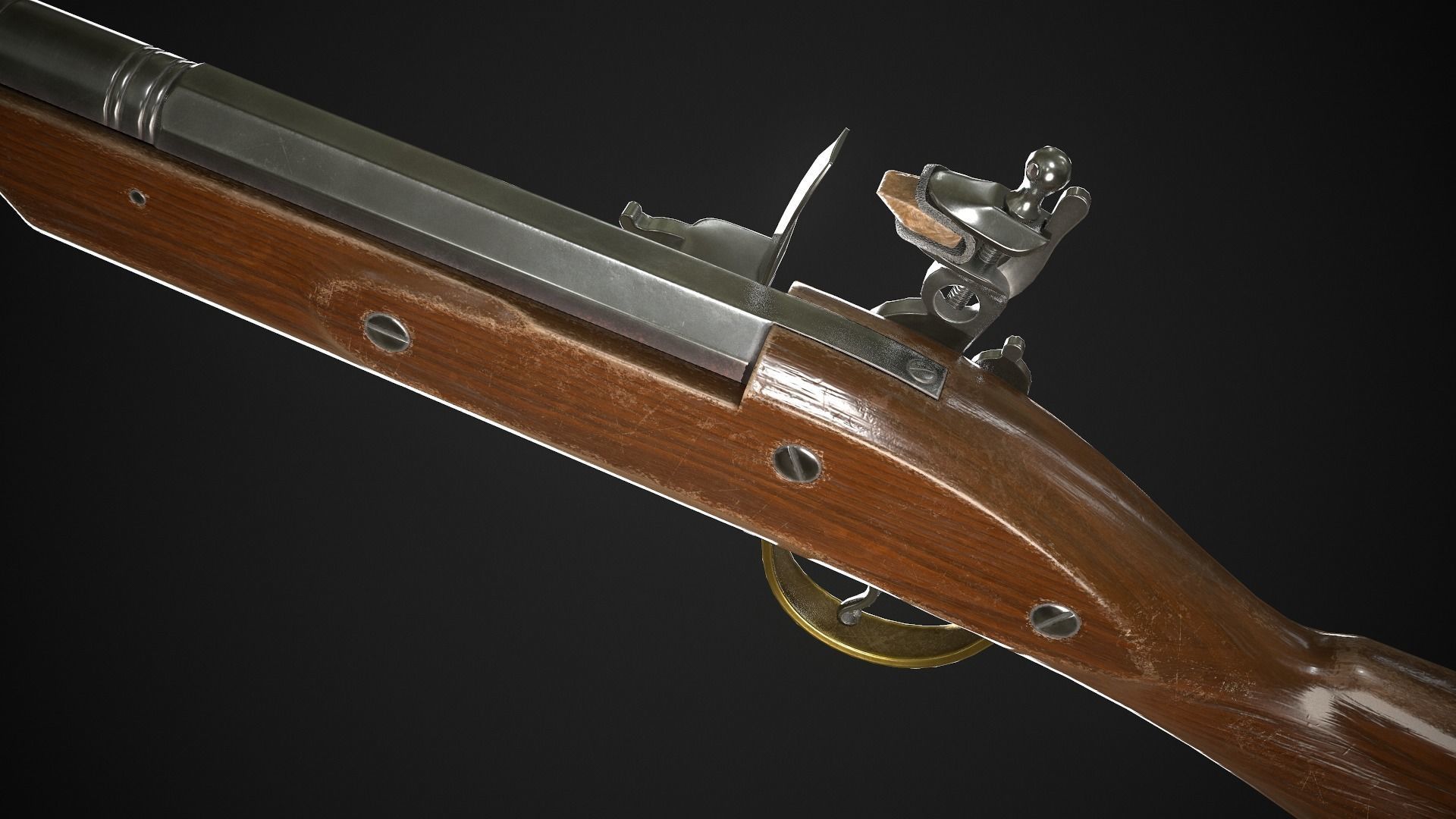 Flintlock Guns Collection VR / AR / low-poly | CGTrader