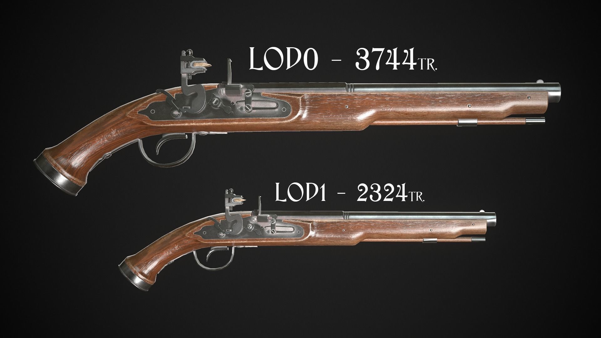 Flintlock Guns Collection | CGTrader