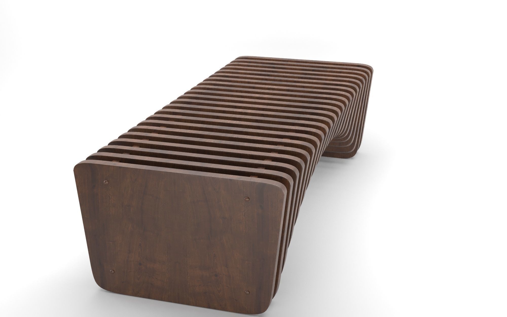 Parametric wooden bench 3D model | CGTrader