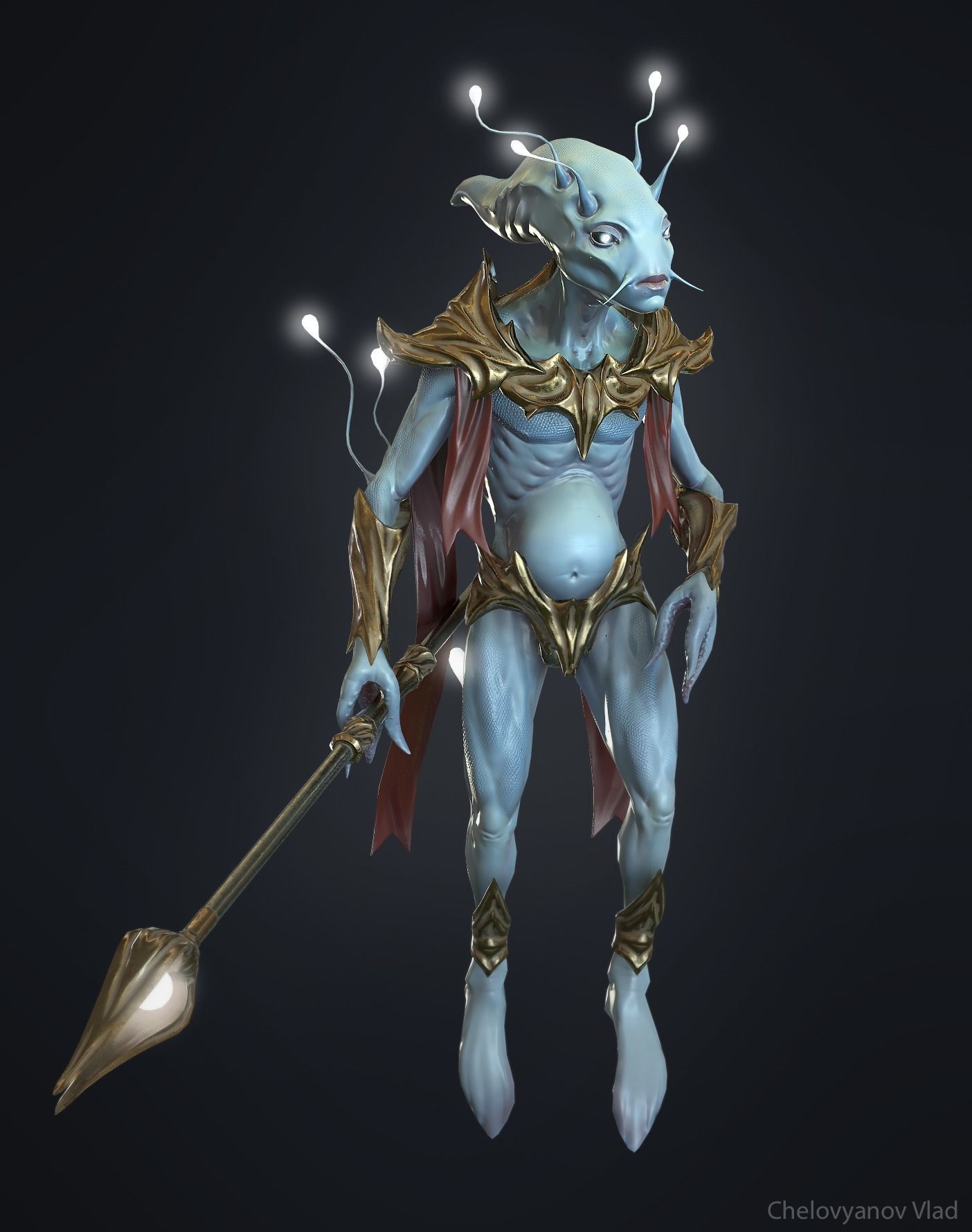 3D model Deep Sea Warrior LowPoly VR / AR / low-poly | CGTrader