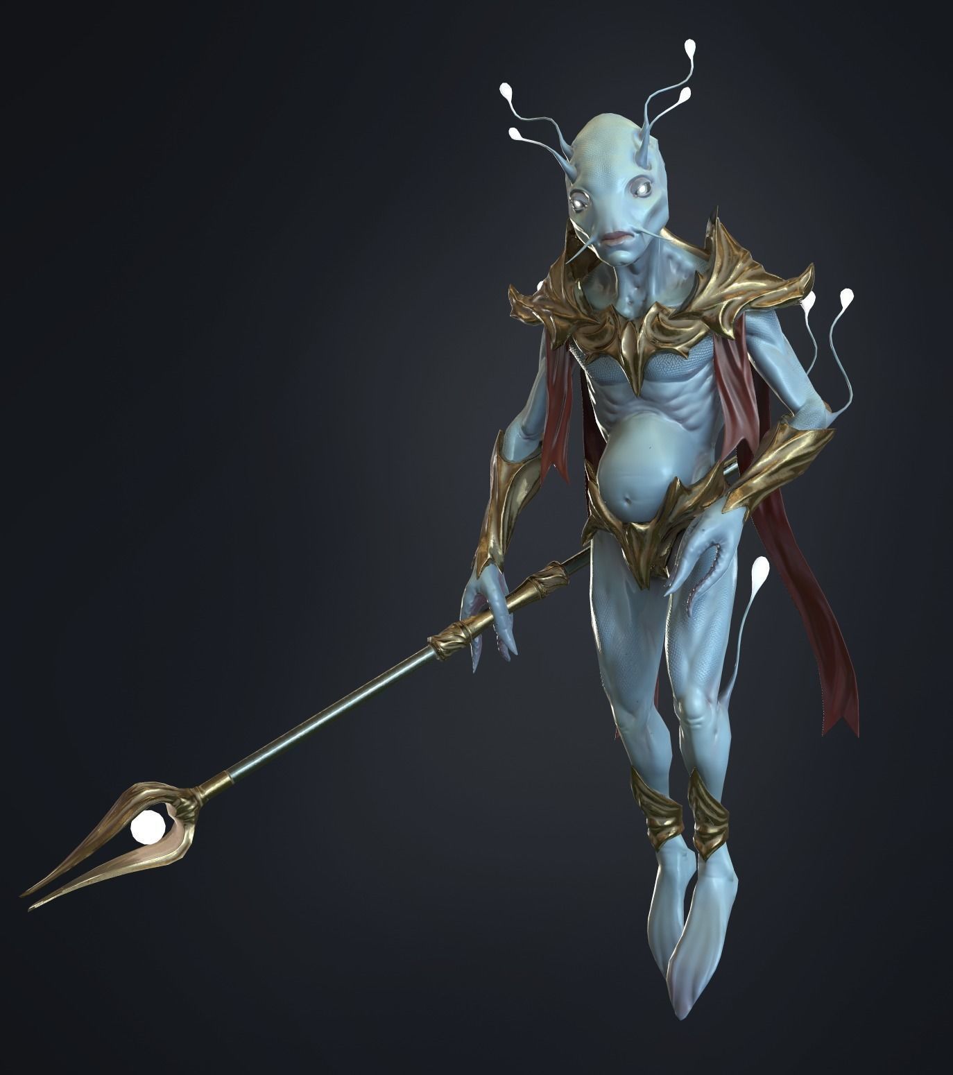 3D model Deep Sea Warrior LowPoly VR / AR / low-poly | CGTrader