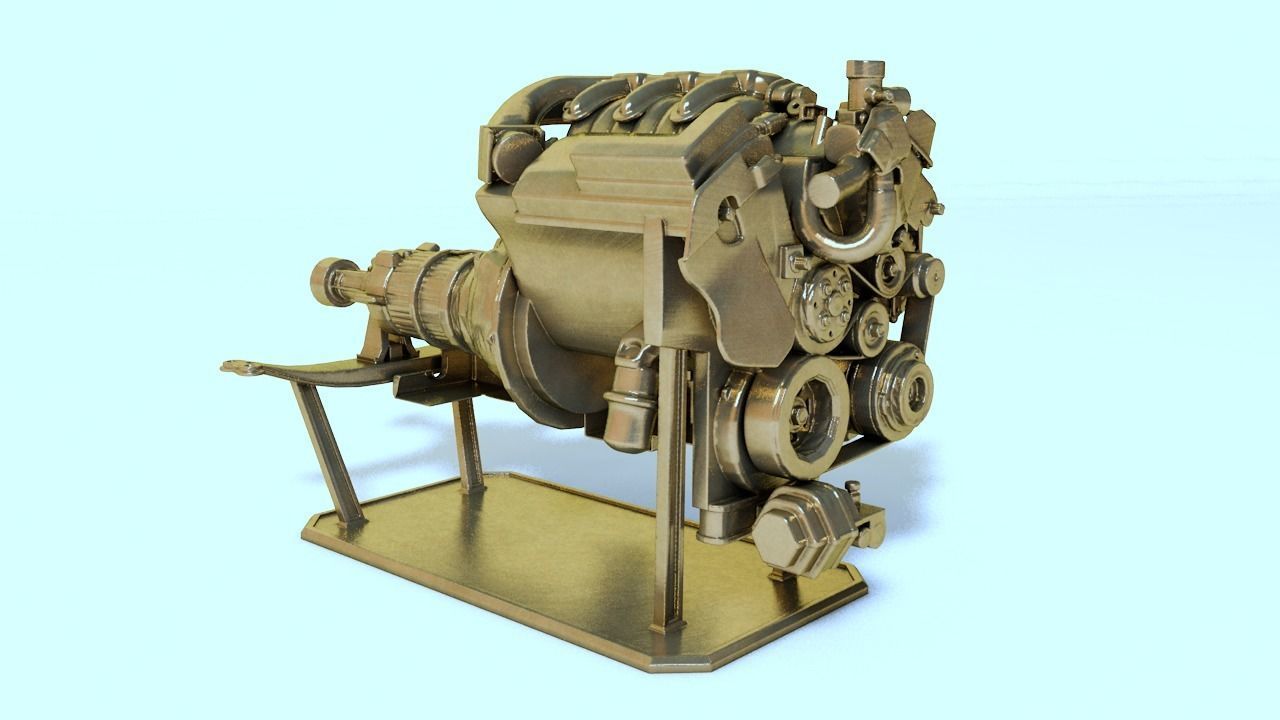 car Engine for 3Dprint 3D model 3D printable | CGTrader