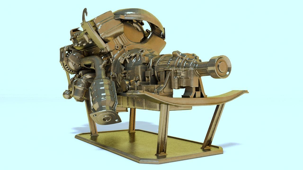 car Engine for 3Dprint 3D model 3D printable | CGTrader