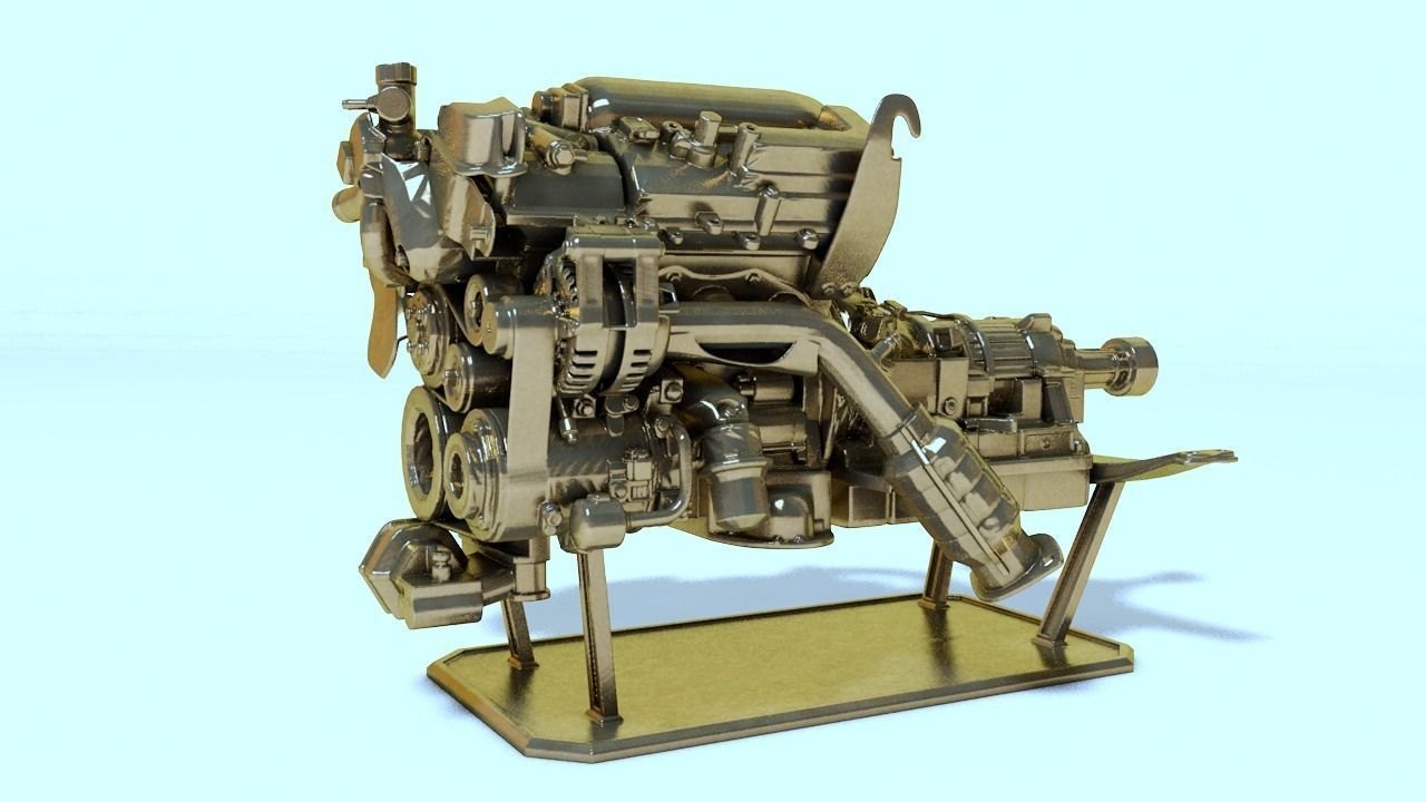car Engine for 3Dprint 3D model 3D printable | CGTrader