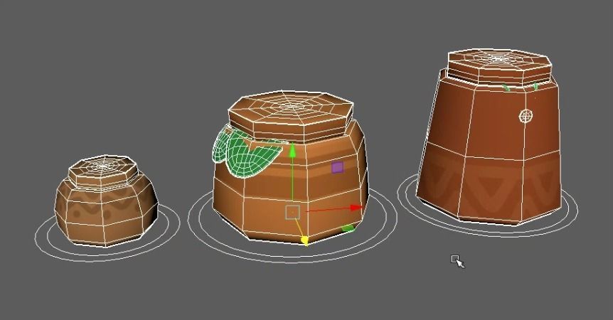 Closed baskets 3D model rigged | CGTrader