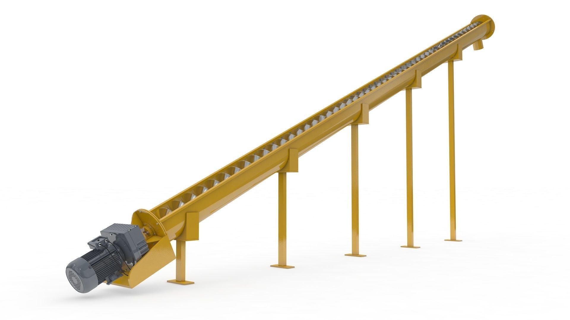 Screw Conveyor 3D model animated rigged | CGTrader