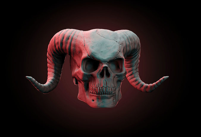 Demon Skull 3D model 3D printable | CGTrader