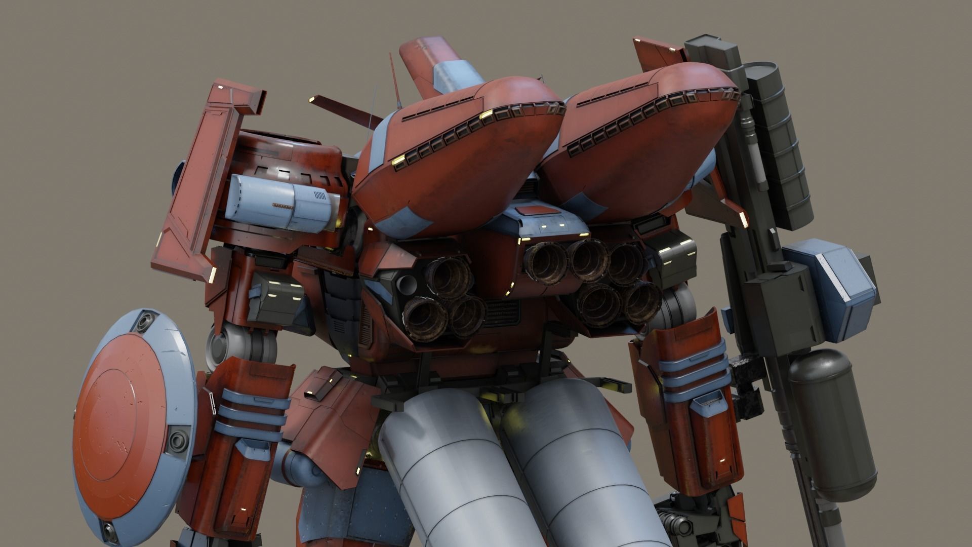 AGX-401 Heavy Assault Mech 3D model rigged | CGTrader