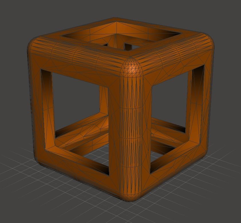 Cubic crystal system grid soft edges 3D model 3D printable | CGTrader