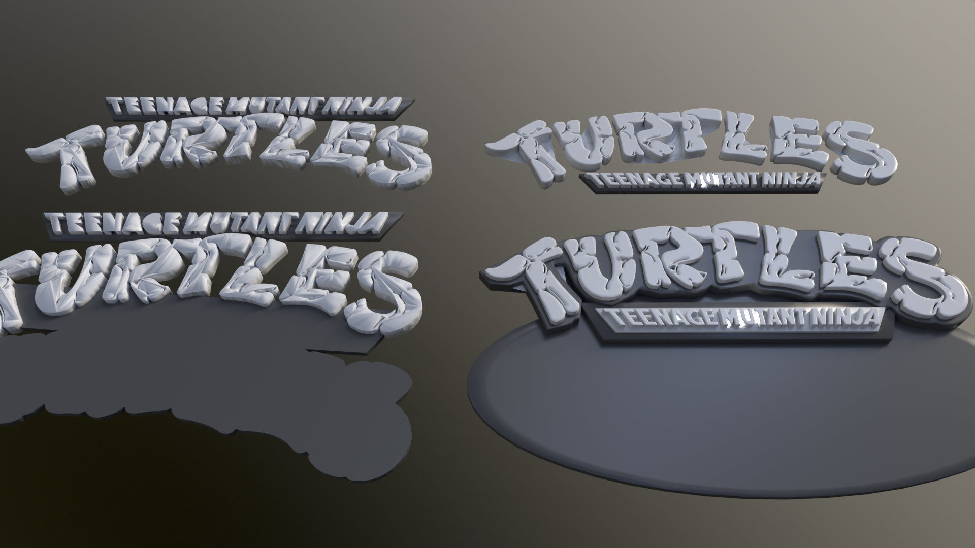 Teenage Mutant Ninja Turtles 1987 Logo Printable 3D model 3D printable ...
