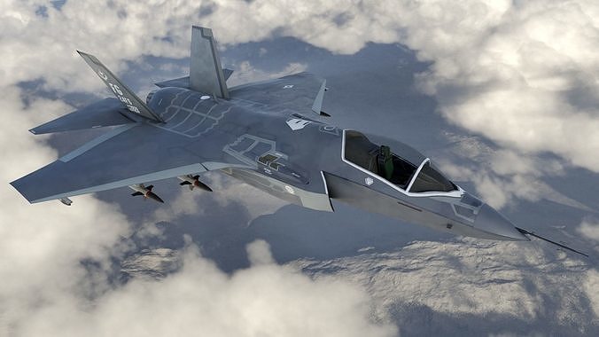 3D model F-35 fighter jet VR / AR / low-poly | CGTrader