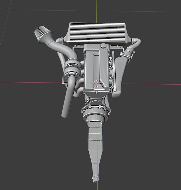 SR20-DET machine with fan free 3D model | CGTrader